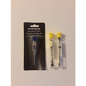 3 Set. Foster Grant Pocket Size Eyeglasses Repair Kits. Includes 3 Screw Drivers, Screws and Small Parts.