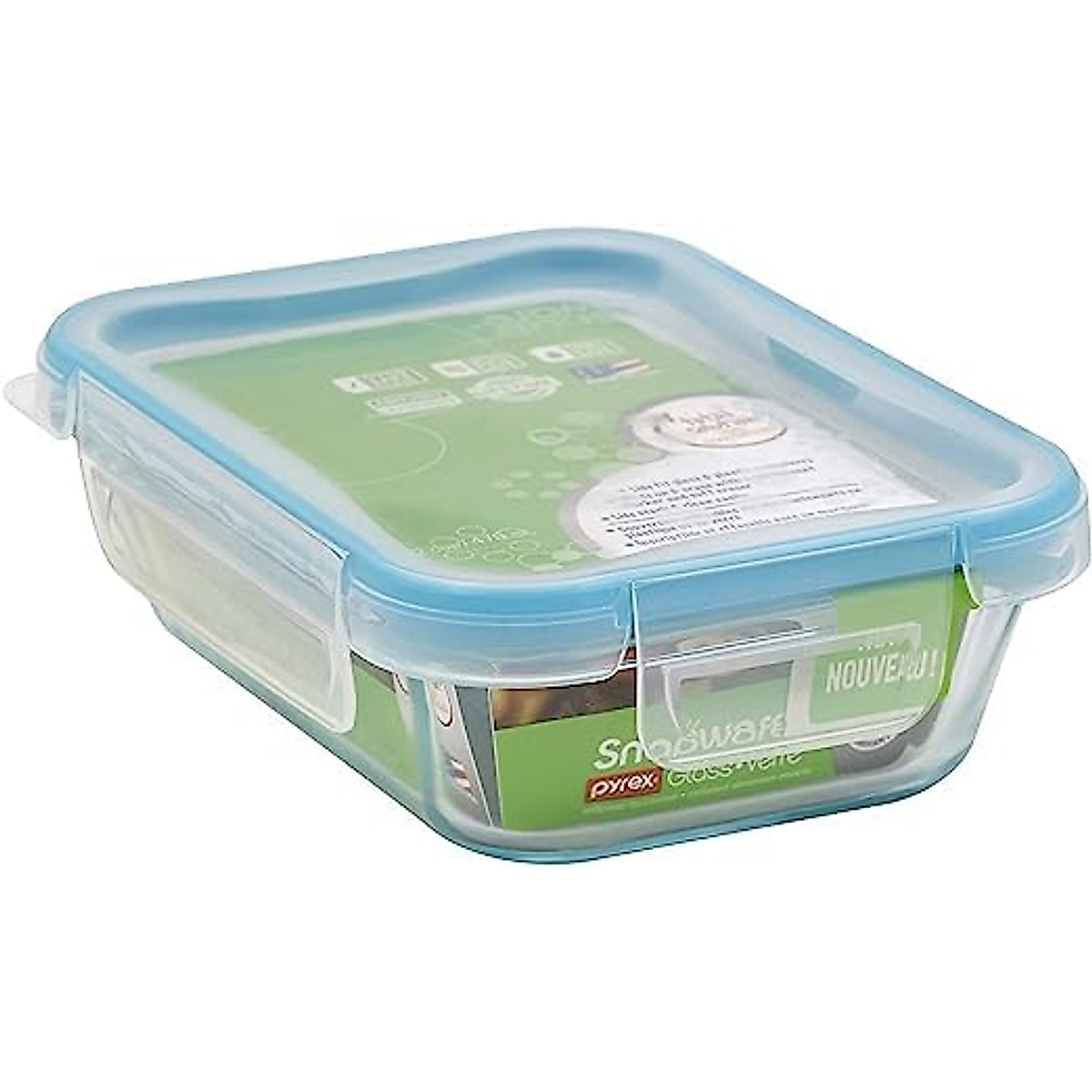 SUPREME BOX Snapware 6-Cup Total Solution Square Food Storage Container, Glass - Pack of 2