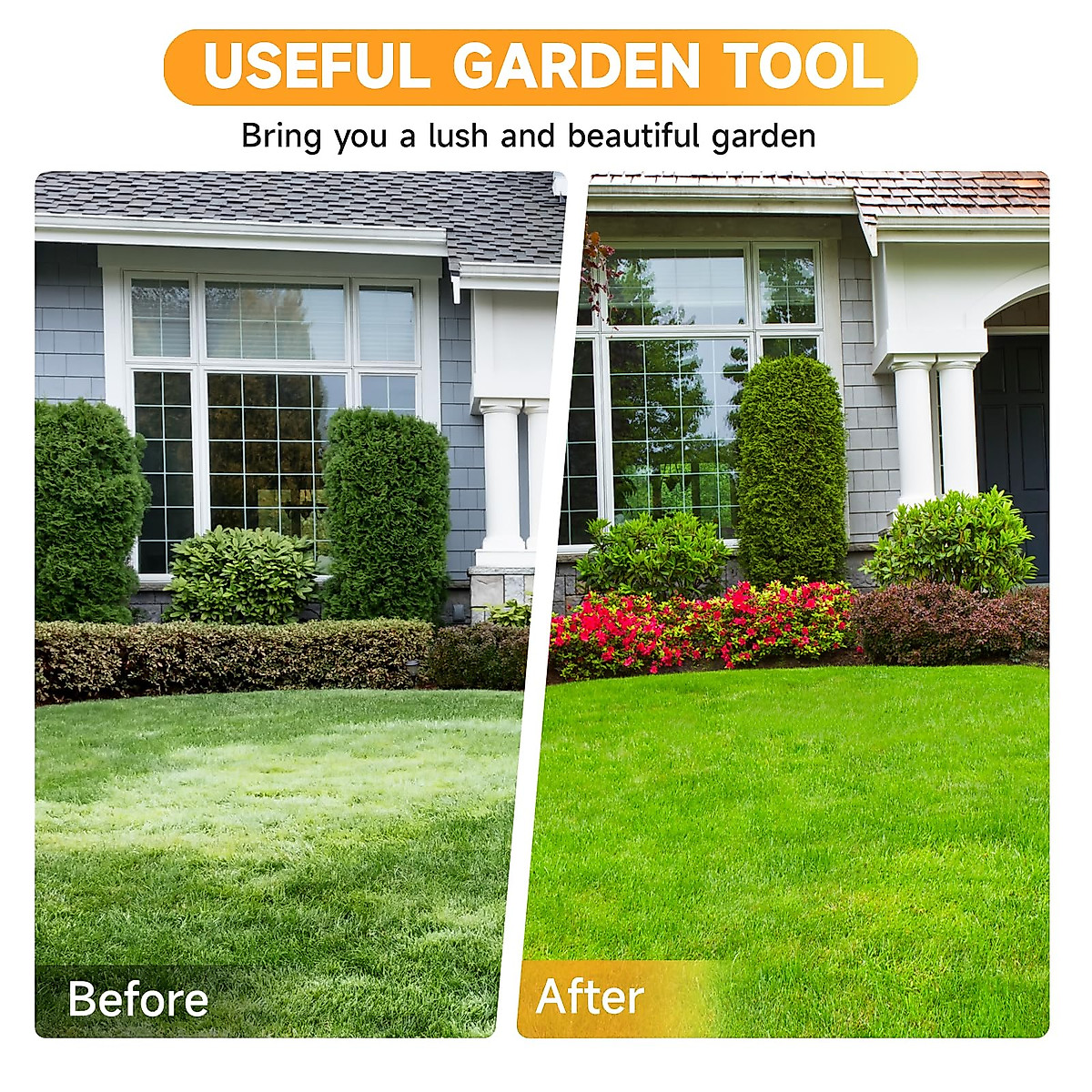 Lawn Aerator Spikes Aerating Tool, Manual Yard Aerator Tools with 13 Soil Spikes, T-Handle, Wide Foot Plate, Yard Aerators for Lawn Yard & Garden