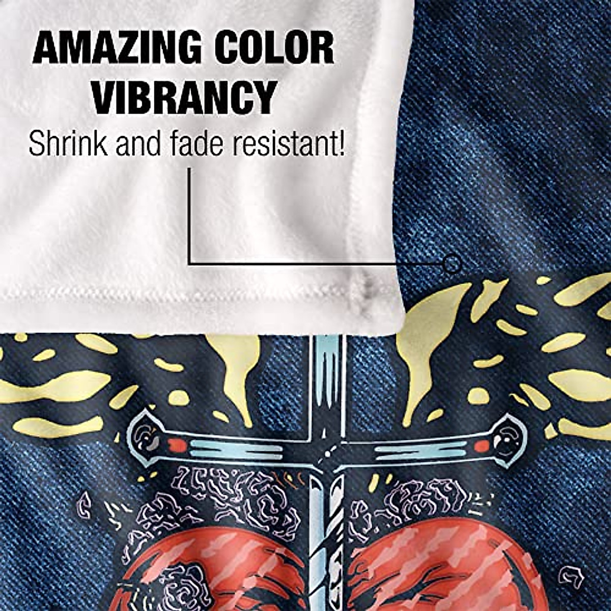 Bon Jovi Weathered Denim Silky Touch Super Soft Throw Blanket 36" x 58"