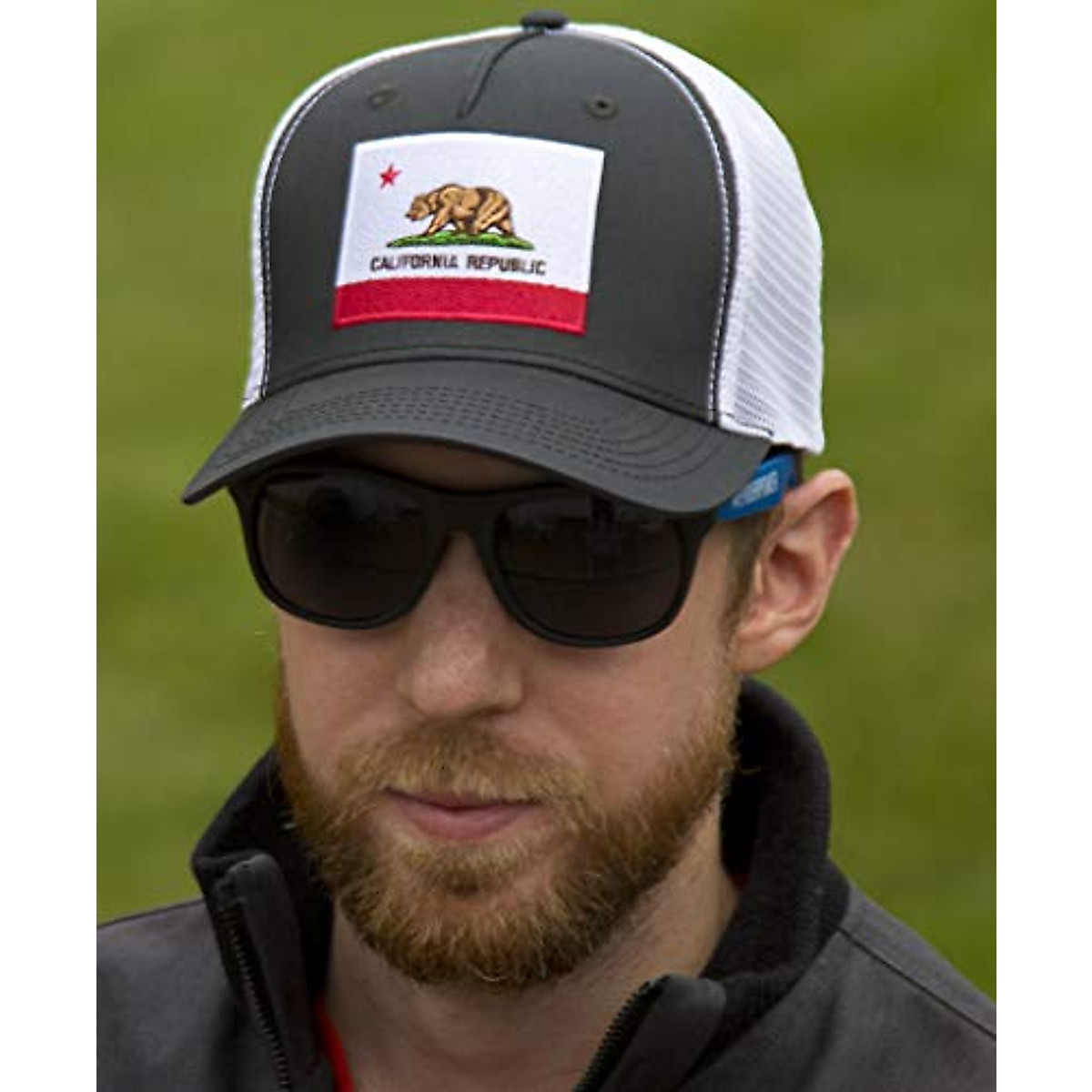 International Tie California State Bear Flag Premium-Quality Hat… White