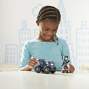 Marvel Spidey and His Amazing Friends Black Panther Action Figure and Panther Patroller Vehicle, for Kids Ages 3 and Up