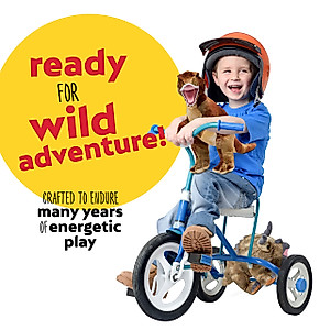 Dragon Drew Dinosaur T-Rex and Triceratops Plush Stuffed Animals | 2 Pack