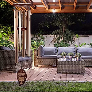 Sympathy Wind Chimes with Engraved Tree of Life, 32" Memorial Wind Chimes for Loss of a Loved One Prime,Memorial/Sympathy/Remembrance Gifts,Wind Chimes for Outside Garden & Home Decor