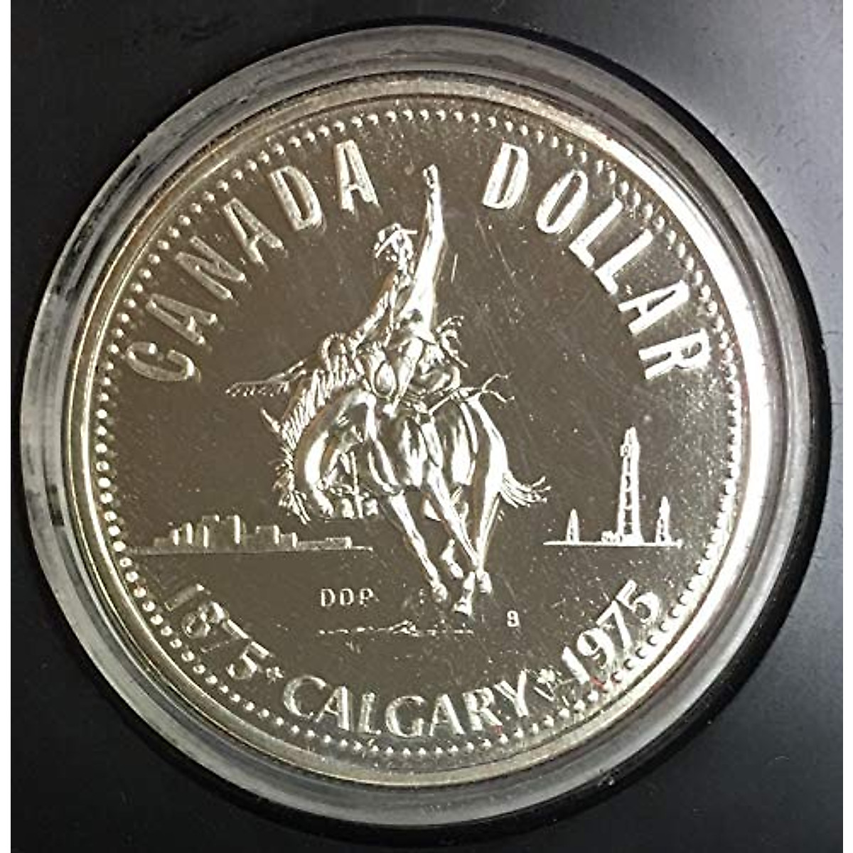 1975 CA Canada Calgary Silver Dollar in Original Box $1 Specimen