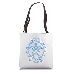 Nassau Bahamas Tribal Sea Turtle Summer Beach Tote Bag
