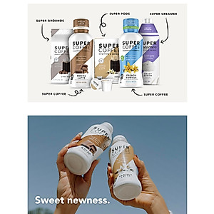 Kitu Super Coffee, French Vanilla, Plant Based, Natural Flavors, 10g Plant Protein, 200mg Caffeine, 0g Added Sugars, No Artificial Sweeteners, Kosher, Keto, Gluten Free, 12 Fluid Ounce (Pack of 12)