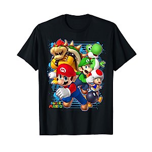 Nintendo Super Mario Luigi Bowser Spray Paint T-Shirt