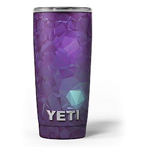 Design Skinz Purple Geometric V11 - Skin Decal Vinyl Wrap Kit Compatible with The Yeti Rambler Cooler Tumbler Cups