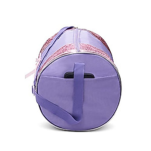 Water-resistance Dance Ballet Slippers Duffel Bag, Kids Travel Bag with Adjustable Carry On Pouch, Dance Accessories For Girls, Teens (Purple/Pink)