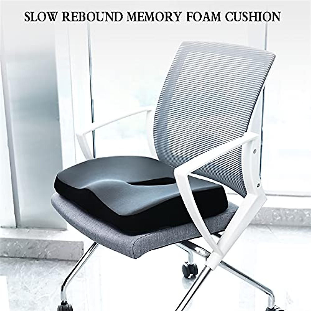 gyp Seat Cushion, Summer Tailbone Cushion Gel Memory Foam Inner Core Coccyx Cushion Ergonomic Posture Seat Pads Cushion Chair Pad Orthopedic Seat Cushion