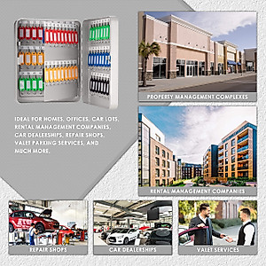 Barska CB13234 Key Lock 90 Position Key Cabinet Lock Box Grey ,9.5" x 3.1" x 11.75"