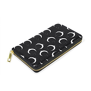 XDMXY Dalmatian print Women’s Zip Around Long Wallets Pu Leather Travel Card Holder Purse - Clutch Coin Purse Card Holder Organizer (A-06)