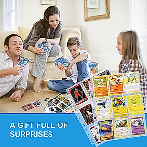 ABLY 120 Pages Double-Sided Trading Card Pages Sleeves 9-Pocket Clear Plastic Game Card Protectors for Skylanders, Pokemon, Baseball Cards and More, Fit 3 Ring Binder