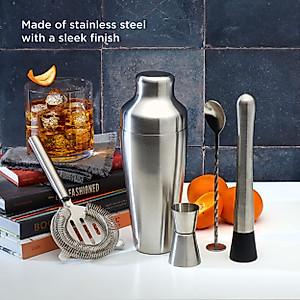 Houdini Bar Tool Set, 5 Piece, Satin Stainless Steel