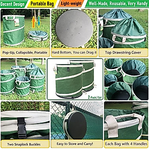 16 Gallon & 24 Gallon Collapsible Trash Can with Solid Bottom Yard Garden Bag for Pop-Up Trash Can,Recycling Bin,RV Camping Waste Bin,Home Laundry Hamper,Yard Waste Bag,Debris Bag,Lawn Grass,Leaf Bags