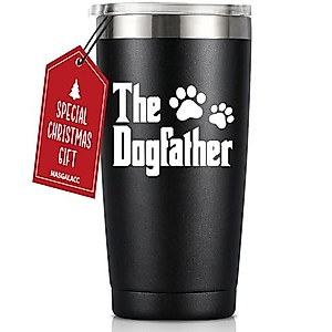 MASGALACC Dog Dad Gifts for Men - Dog Lover Mug - Dog Father Coffee Cup - Dog Fathers Day Gift - 20 Oz Stainless Steel Tumbler