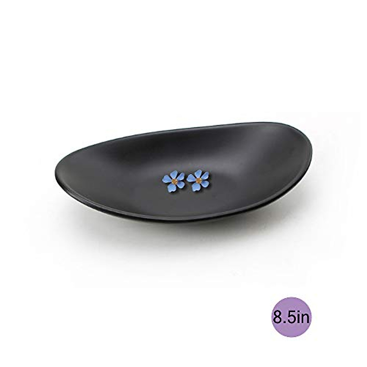 Binoster Black Ring Dish Centerpiece Jewelry Tray Key Tray Organizer for entryway, Dresser Decor Key Dish Jewelry Bowl Decorative Dish (Oval)