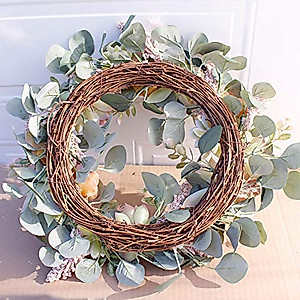 Asdomo Artificial Succulent Wreath Fake Leaves Wreath Succulent Plants Hanging Wall Window Party Decoration for Front Door Outdoor Indoor Garden Office Wedding Decor