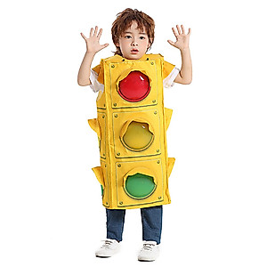 Seasons 3D Traffic Light Costume for Child 5-7 Years, Stop Light Lamp
