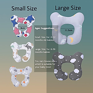 Wedfull Baby Neck Pillows, Comfortable Baby Travel Head Neck Support Pillow for Car Seat Stroller Pushchair, Soft PP Cotton for 6-36 Months Toddler Infant Newborn, Cloud