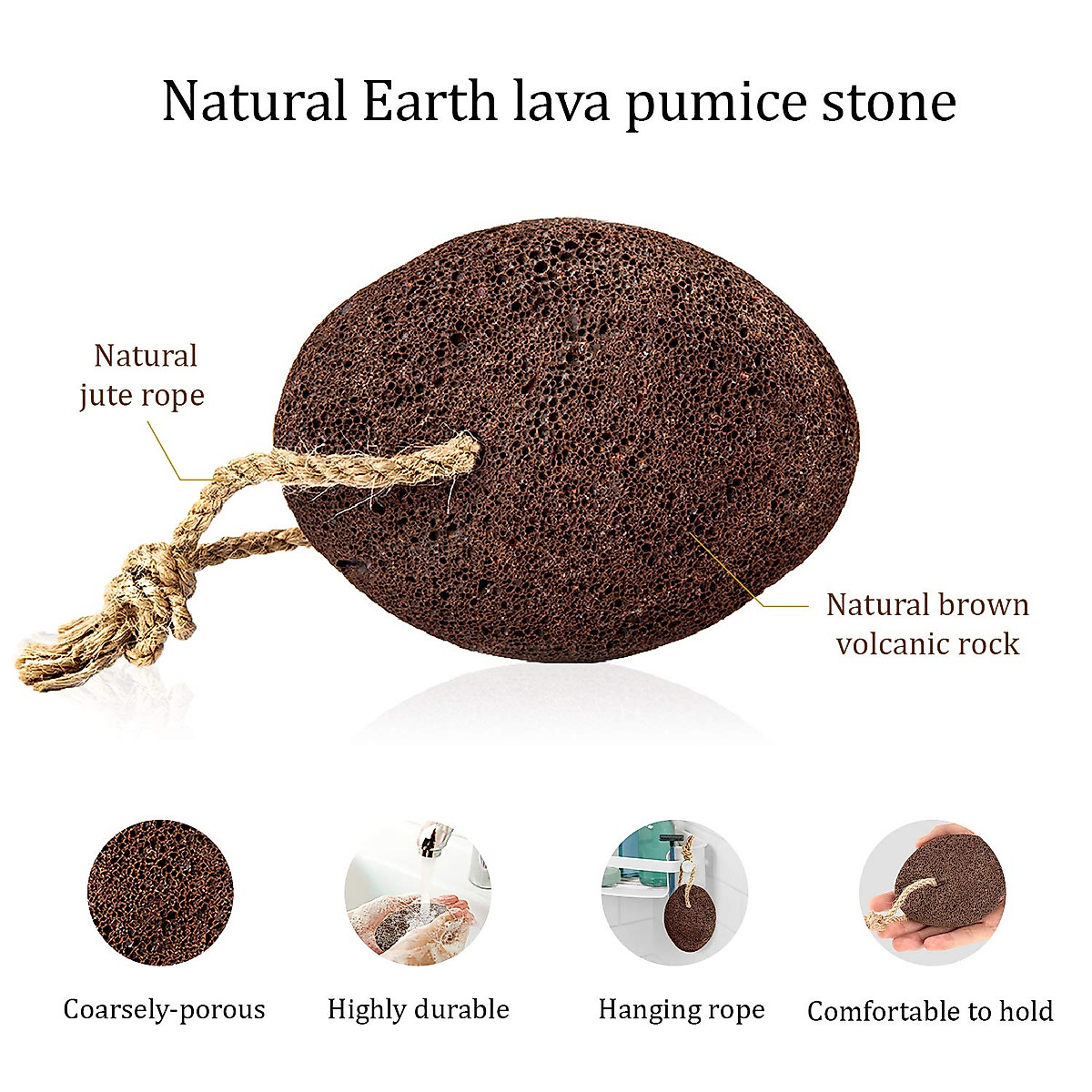 Pumice Stone for Feet & Moisturizing Heel Sleeves - Natural Lava Foot Stone Callus Removing Set - Cracked Heel Treatment - Foot Care Kit for Dry Cracked Feet Body Hands