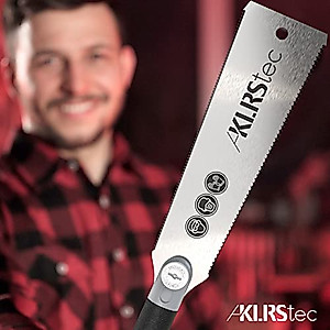 KLRStec® Professional Japanese Pull Saw [+Nylon Bag] 240mm Ryoba Japanese Hand Saw – The ideal flush cut saw for woodworking