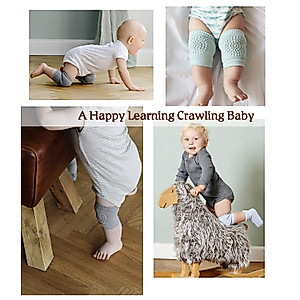 NEPAK 8 Pairs Baby Crawling Anti-Slip Knee Baby Knee Pads For Crawling and safety Walking Anti Slip,Unisex Baby Toddlers Kneepads, 2light Pink+ 2dark Grey+ 2green+ 1black+ 1gray