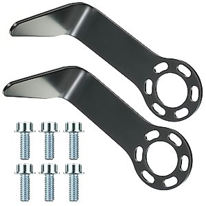 Gulfmew 889661M Steel L Shaped Rafter Hook Replacement with Bolt, Pneumatic Tool Rafter Hook Compatible with Hitachi Nail Gun NR83A5, NR83A5(S), NR83AA5, NV83A5, NR90AC5, NT65A5, NV75A5 (2 Set)