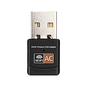 USB WiFi Adapter for PC, AC600M USB 2.0 WiFi 5 Dongle 802.11ac Wireless Network Adapter with Dual Band 2.4GHz/5Ghz for Desktop Laptop Support Windows 10/8/7/XP, MAC OS, Linux etc