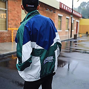 XPONNI Y2k Jacket for Women Zip Up Jacket Y2k Clothing Varsity Jacket Women Oversized Lightweigh Jacket Women (Blue,M)