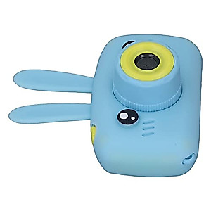 Jeanoko Kids Camera, Children Photo Camera Protective Case Portable GC0308 Sensor MP3 Function for Fun(Blue)