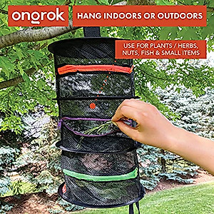 ONGROK Mesh Drying Rack, 3 Tier, Hanging Herb Drying Net, Plant Dryer Tent