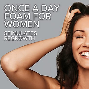 Regoxidine Women's 5% Minoxidil Foam (4-Month Supply) - Women's Minoxidil for Top of Scalp Hair Loss and Thinning Hair - Extra Strength Foam Supports Hair Regrowth in Unscented Topical Aerosol Treatment