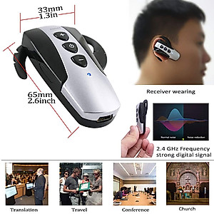 EXMAX EXD-6824 2.4GHz Wireless Audio Tour Guide Headset Systems up to 1-150M Transmission Range for Conference Church Travel Training hajj - 4 Transmitters & 60 Receivers with 64-Slot Charging Case