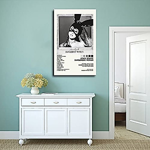 Ariana Posters Grande Posters Dangerous Woman Poster Album Cover Poster Canvas Poster Wall Art Decor Print Picture Paintings for Living Room Bedroom Decoration Unframe-style 12x18inch(30x45cm)