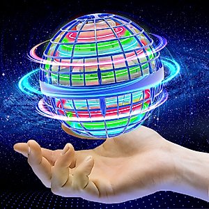 Flying Ball Toys Mini Drone Flying Ball 360 Rotating Magic Controller USB Rechargeable Built-in RGB Lights Magic Flying Toys,Great Surprise and Safe Gift for Kids Outdoor Indoor [2023 Upgraded]