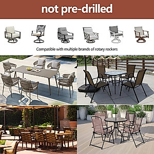 WeoTca Patio Chair Spring plate Rotating rocker Fiberglass replacement plate Outdoor Patio Furniture Universal Replacement fitting, 5 x 2.5 x 0.25 Inch, black (4Pieces)