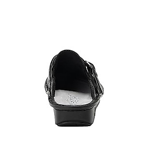 Alegria Women's Bryn Dearest Open Back Leather Slide with Ankle Strap 9.5-10 M US