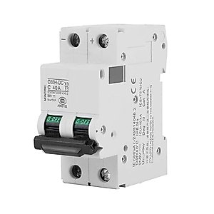 Circuit BreakerDC 250V Circuit Breakers Miniature Circuit Breakers Double Pole Circuit BreakerMiniature Air Switch for Solar Panel Grid SystemWind and Solar Hybrid System[40A]
