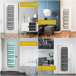 HOMELUX THEORY 1 PC Heavy Duty Over the Door Organizer 55x14x6.7, 6 Large Front & 12 Side Pockets, Hanging Storage Closet Door Organizer for Bedroom, Bathroom and Baby Nursery Storage (Baby Blue)