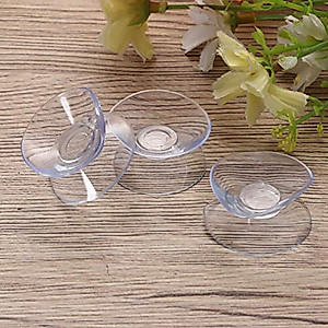 EXCEART 10Pcs Suction Cup 30mm Double Sided Suction Cups Dual Sided Sucker Pads for Glass Plastic for Bathroom Living Room Kitchen (Transparent)