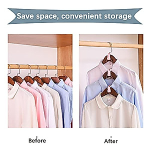 AHSONLUF 100 Pieces Clothes Hanger Connector Hooks, Thicken Clips Clothes Hangers Space Saving Plastic Hangers for Organizer Closets Extender Hooks(Pink, Blue, Black, Pink and White)