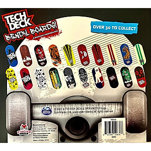 Tech Deck Bendy Boards Collectible Mini Skateboard Erasers, Rubberized Fingerboards (Set 2)