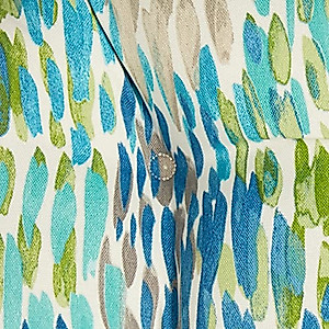 Pillow Perfect Outdoor/Indoor Make It Rain Cerulean Chair Pads, 2 Count (Pack of 1), Blue