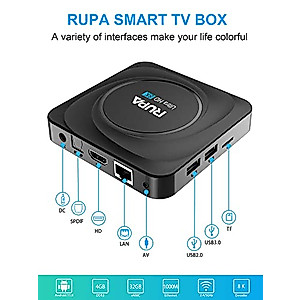 Android TV Box 11, 4GB RAM 32GB ROM Smart TV Box RK3566 4-Core 64bit Cortex-A55 CPU Support 4K 8K Output Dual-WiFi 2.4G/5.8GHz Bluetooth 4.0 USB 3.0 with Wireless Mini Keyboard