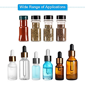 PATIKIL 125x28mm PVC Perforated Shrink Bands, 250Pcs Heat Shrink Wrap for Bottles, Jars, Cans and Tins Fits Cap Diameter 2.72to2.99", Clear