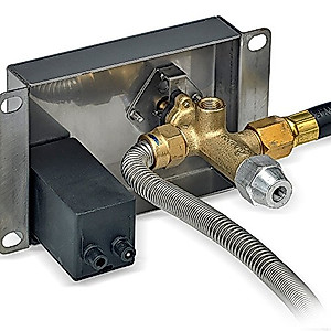 American Fireglass 60 x 6 Stainless Steel Linear Drop-in Fire Pit Pan With Electric Ignition System, CSA Certified Natural Gas