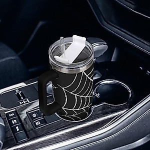 Goth Spider Web 40OZ Tumbler Stainless Steel Travel Mug Water Bottle Car Cup Tea Cups with Lid Black-style