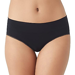 Wacoal Women's Feeling Flexible Seamless Hipster Panty, Black, Medium